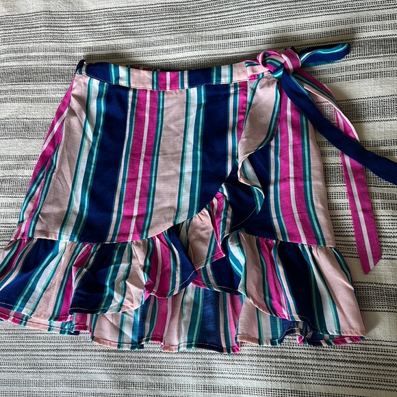 Impressions | Skirts | Colorful Mini Skirt With Tie | Poshmark